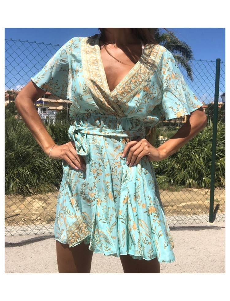 Vestido Seda Corto